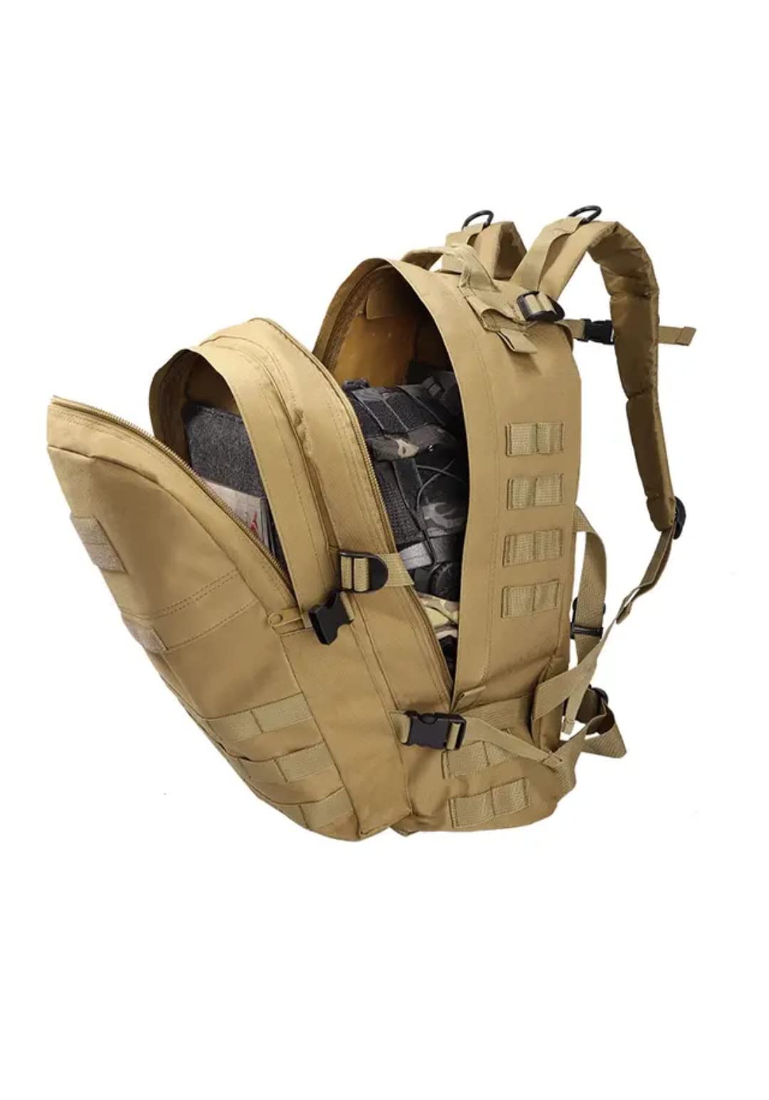 WIGGINOUT Tactical Backpack Military Large Army Daypacks (khaki)