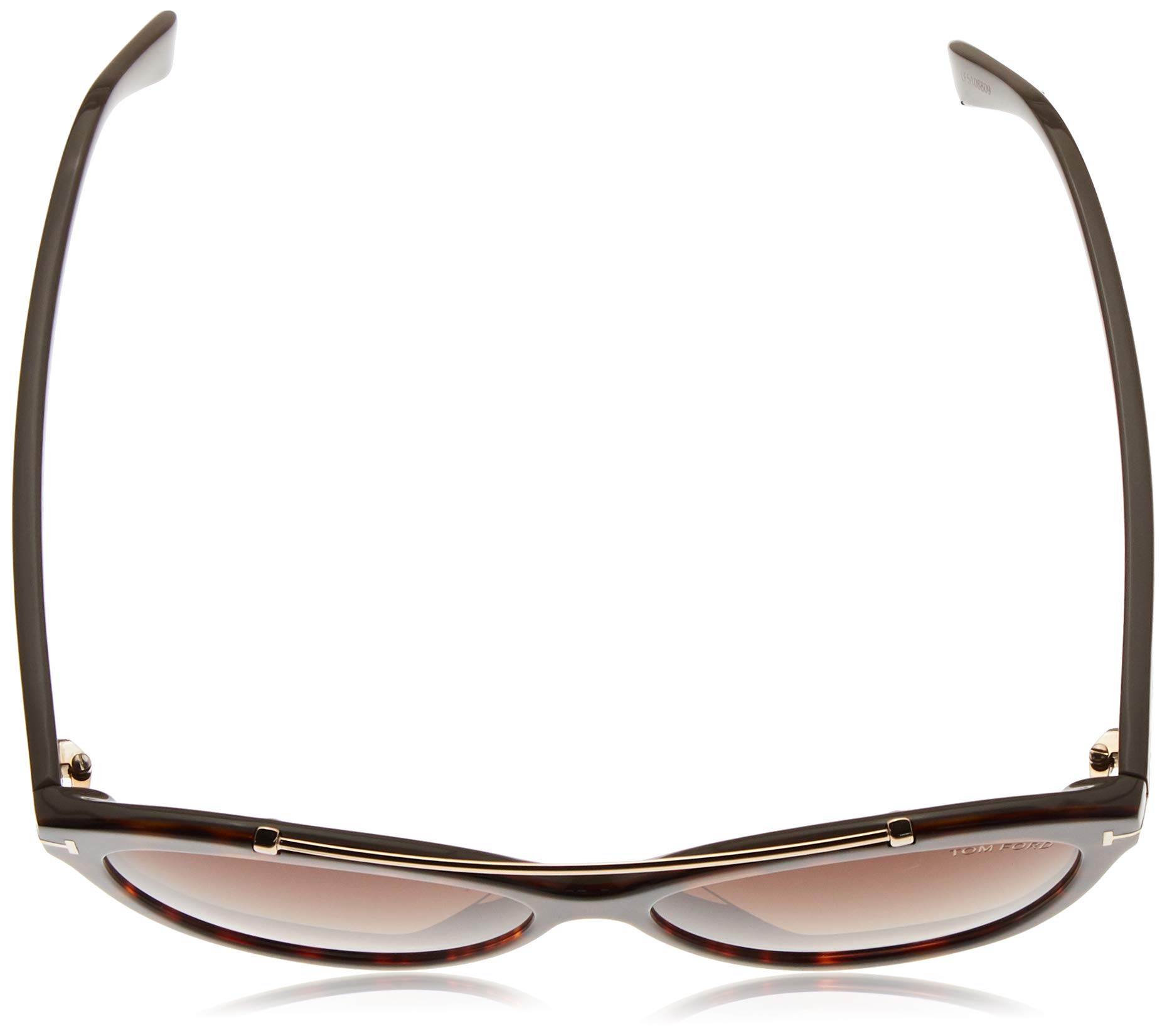 Tom Ford Women's Livia FT0518 - 53F Sunglasses 58mm Havana Brown / Gold Tone Frame w/ Brown Lens
