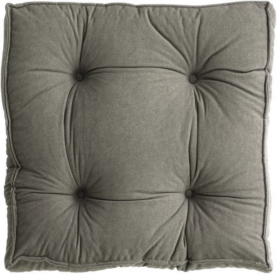 XSlive Solid Color Soft Chair Pad Seat Cushion Square Tufted Chair Cushion for Dining Chairs, Office Chairs, Hardwood Floors (Coffee,16"x16")