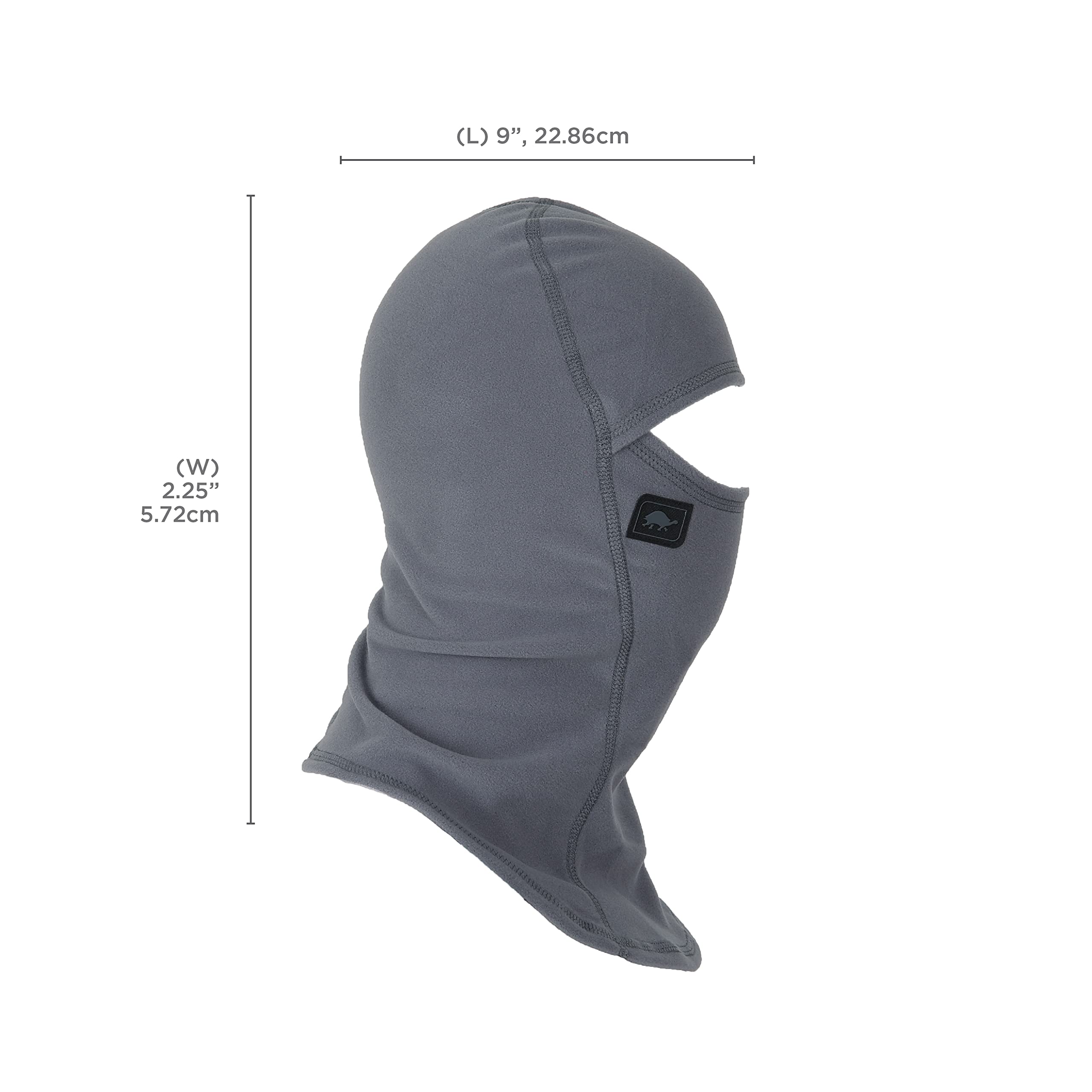 Turtle Fur Recycled Micro Fur Fleece MaxClava Single-Layer Performance Balaclava, Graphite