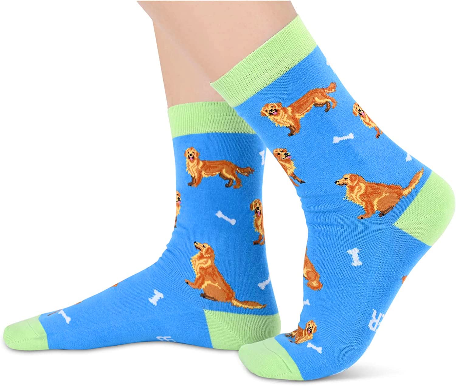 sockfun Funny Golden Retriever Gifts for Women Men, Novelty Golden Retriever Socks Silly Crazy Fun Socks