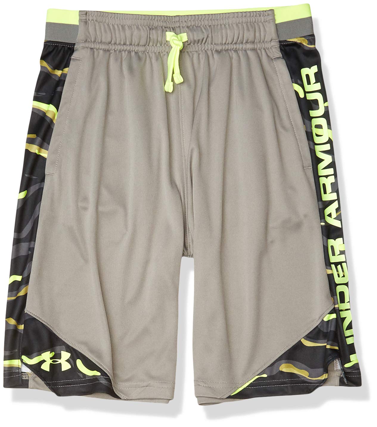 Under Armour Stunt Novelty Workout Gym Short, Gravity Green (389)/X-Ray, Youth Small