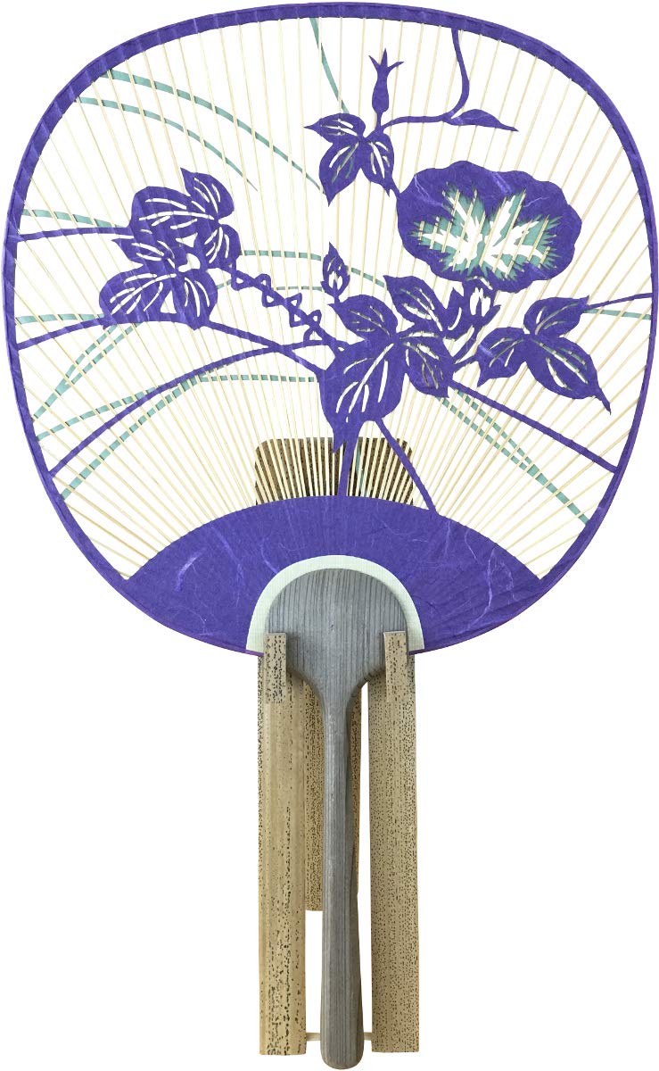 ๅกฉ่ฆๅฃๆ Shiomi Dan S2051 Fan Asaryo (Purple), Double-Sided Watermark, 9.4 x 15.2 inches (24 x 38.5 cm), Boxed Stand Included