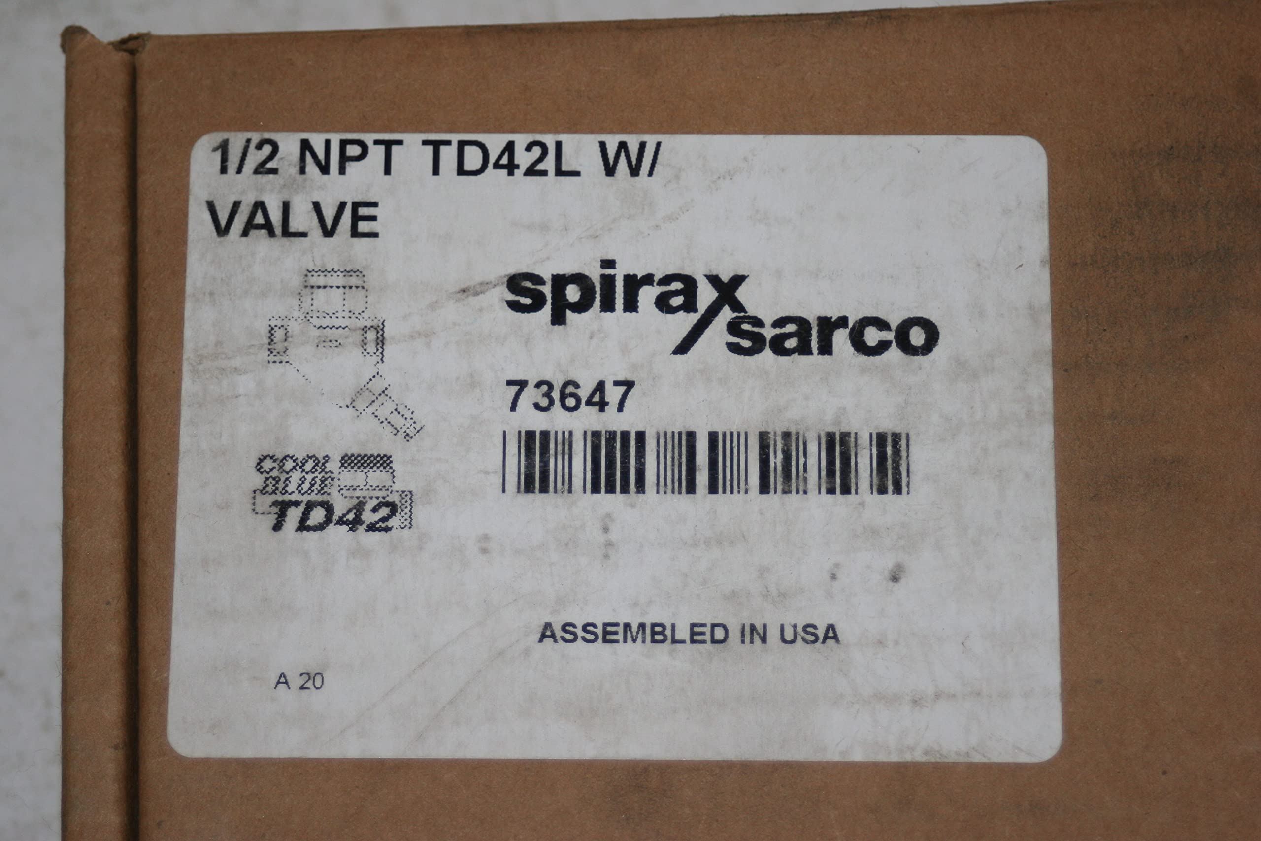 Spirax Sarco Inc. 0680762 TD42L 1/2" DISC TRAP w/oBlwdwn