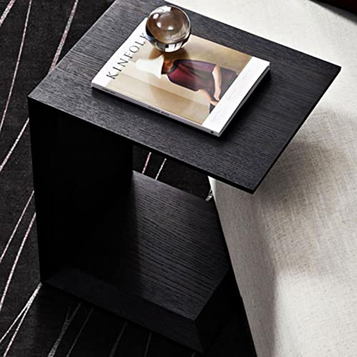 Sofa Side Table Couch Table C Shaped Solid Wood End Table, Small Side Tables for Living Room, Bedroom, Sofa Table for Small Spaces, Couch Table Rustic Snack Table Bed Side Table End Table Coffee Tabl