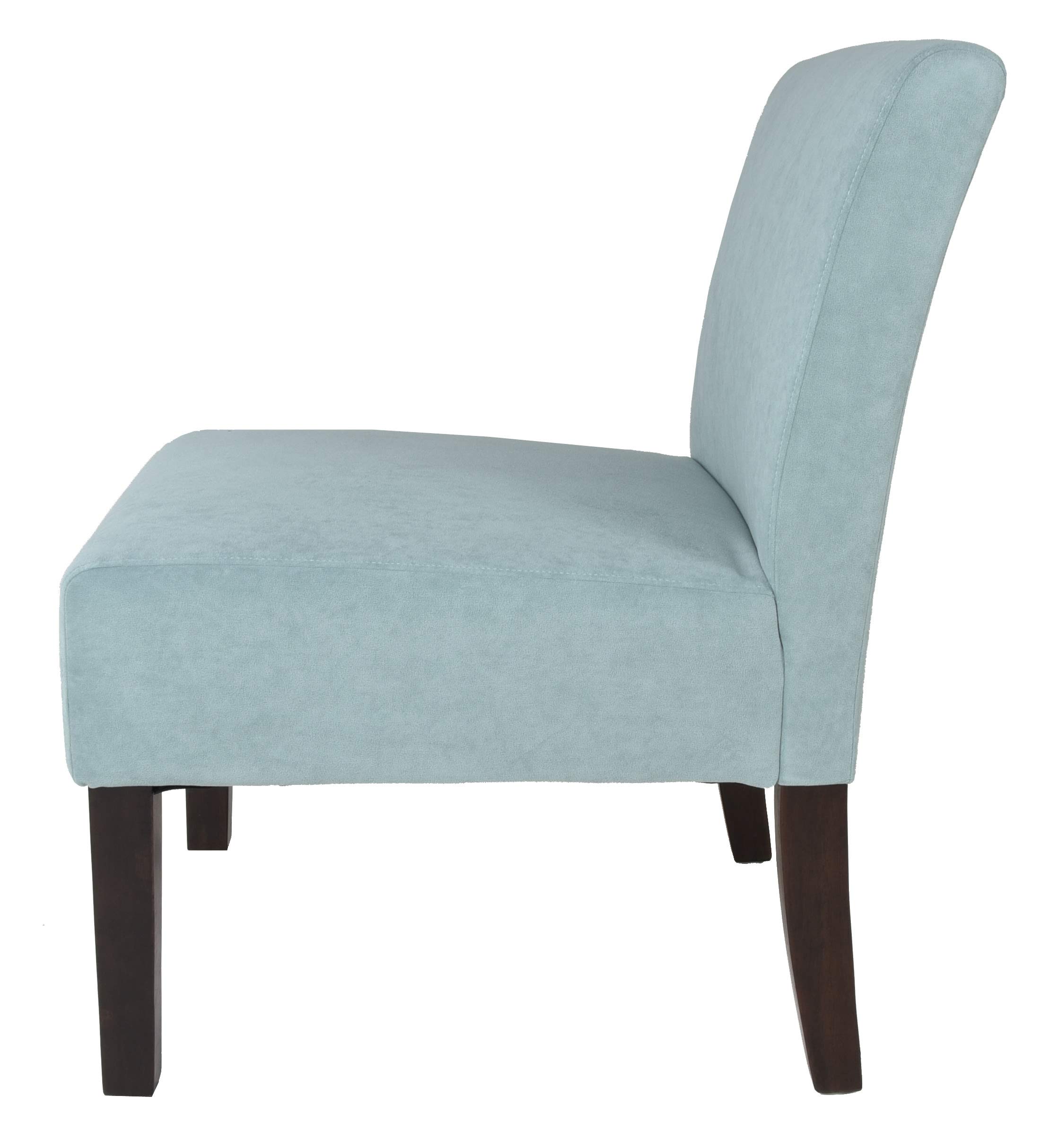 Zenvida Modern Armless Accent Slipper Chair, Solid Hardwood, 23.75" W
