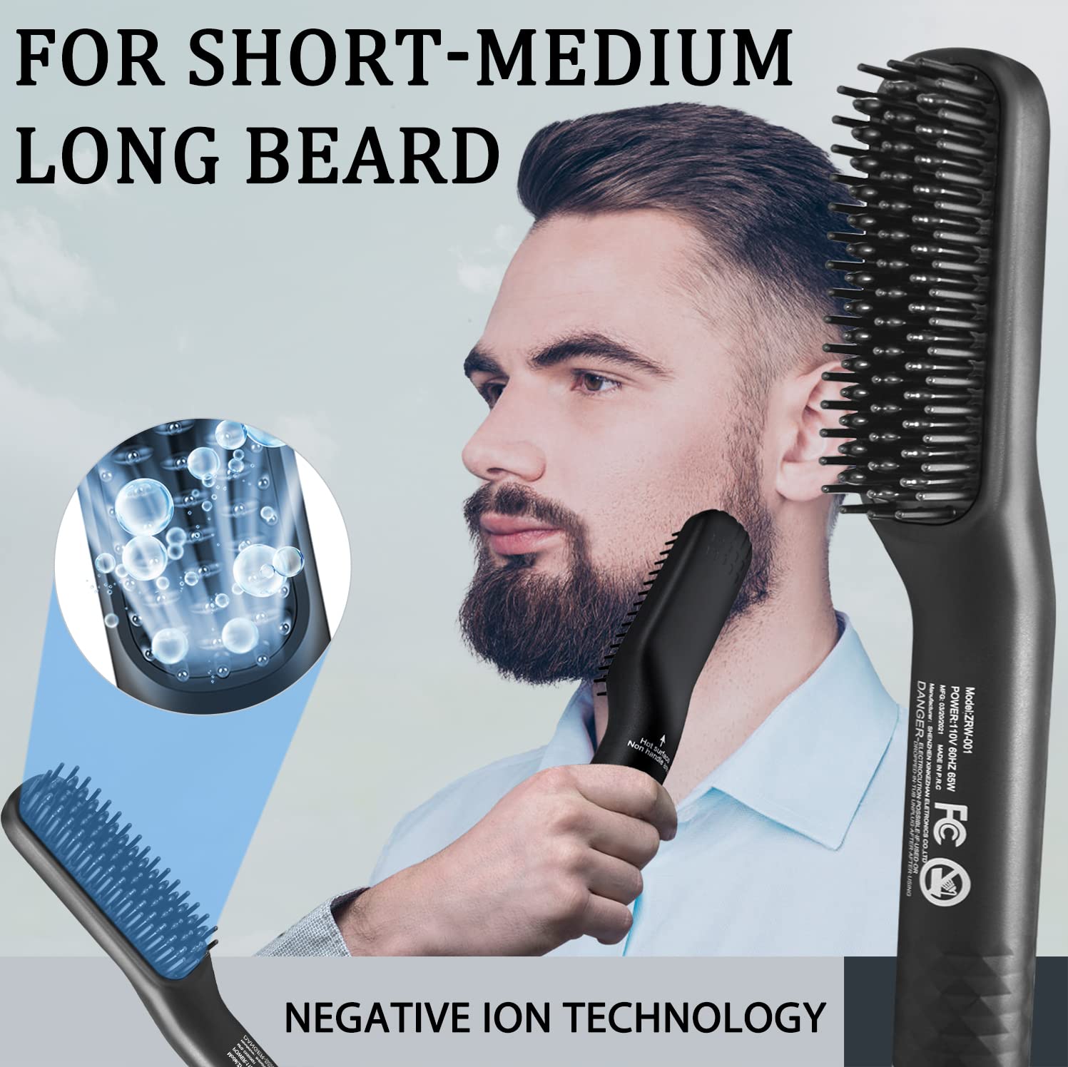 XIKEZAN Birthday Gifts for Men w/Beard Kit and Beard Straightener Kit