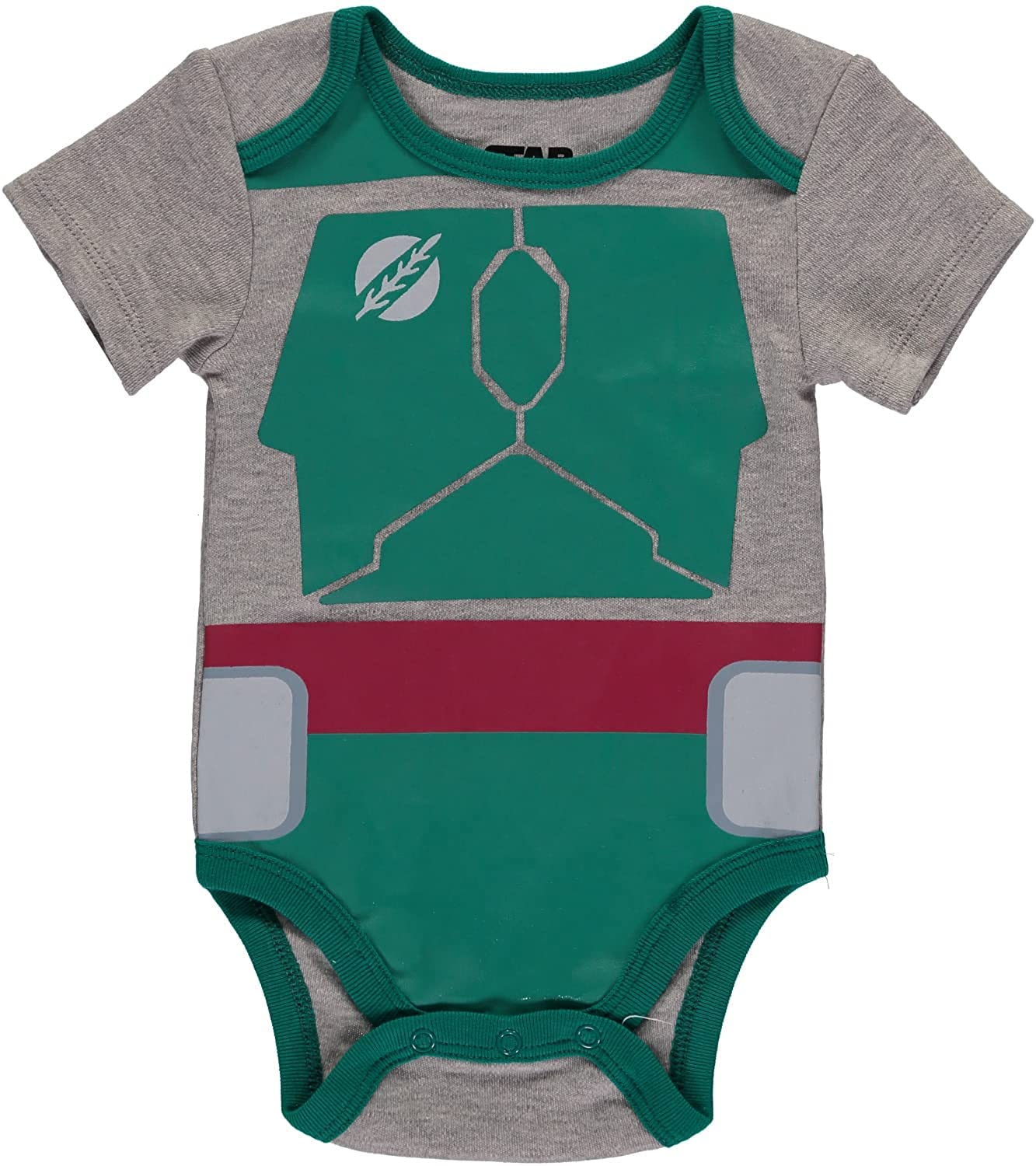 Star Wars Baby Boys' Short Sleeve Bodysuit Five Pack - Star Wars Baby Clothes One Piece Multipack Featuring Baby Yoda, Chewbacca, Boba Fett, R2-D2, and Darth Vader