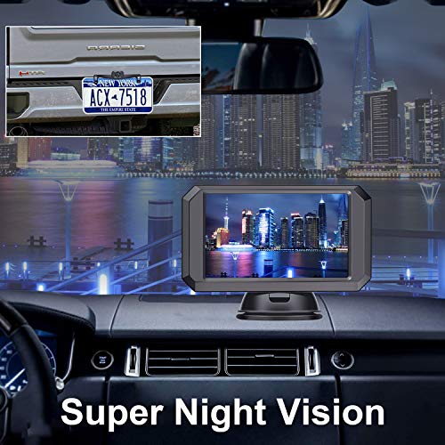 Wireless Backup Camera for Truck,LeeKooLuu F03 Bluetooth Backup Camera Digital Signals Rear View Camera System for Cars Campers Super Night Vision IP69 Waterproof DIY Guidelines