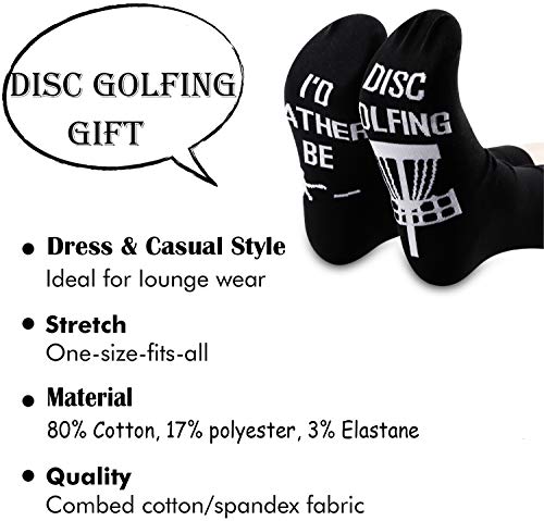 TSOTMO Disc Golf Socks Golfing Socks I'D Rather Be Disc Golfing Funny Socks For Disc Golf Lover Player
