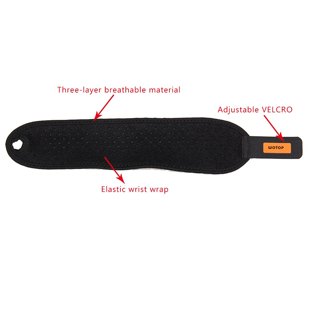 WOTOP Wrist Brace Wraps Carpal Tunnel Tendonitis Arthritis Pain Relief, Sports Wrist Support Protector Stabilizer Strap Band Compression Fits Right&Left Hand for Women and Men Pack of 2