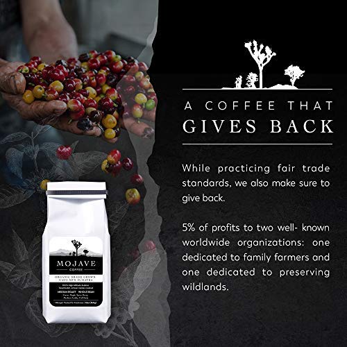 USDA Organic, Single-Origin, Shade-Grown Gayo Mountain Sumatra Coffee, Whole Bean, Medium Roast, from High-Altitude Grown Arabica, Small-Batch, Fresh Roasted 12oz Coffee Bag - Mojave Coffee