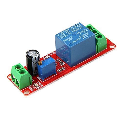 WINGONEER 5Pcs NE555 12V DC Adjustable 0-10 Second Timer Delay Relay Switch Module Shield for Arduino Raspberry Pi