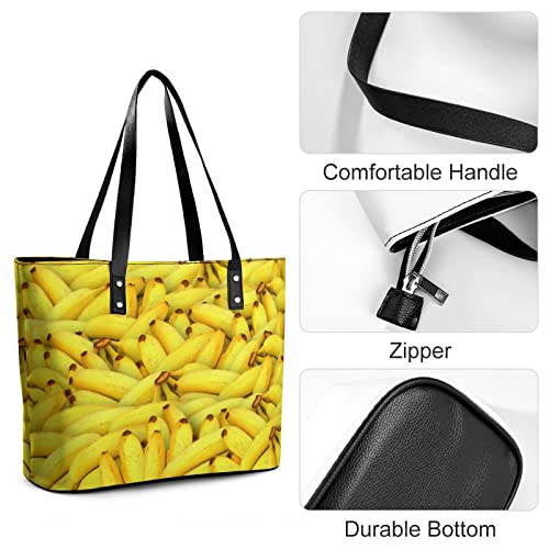 Womens Handbag Banana Leather Tote Bag Top Handle Satchel Bags For Lady