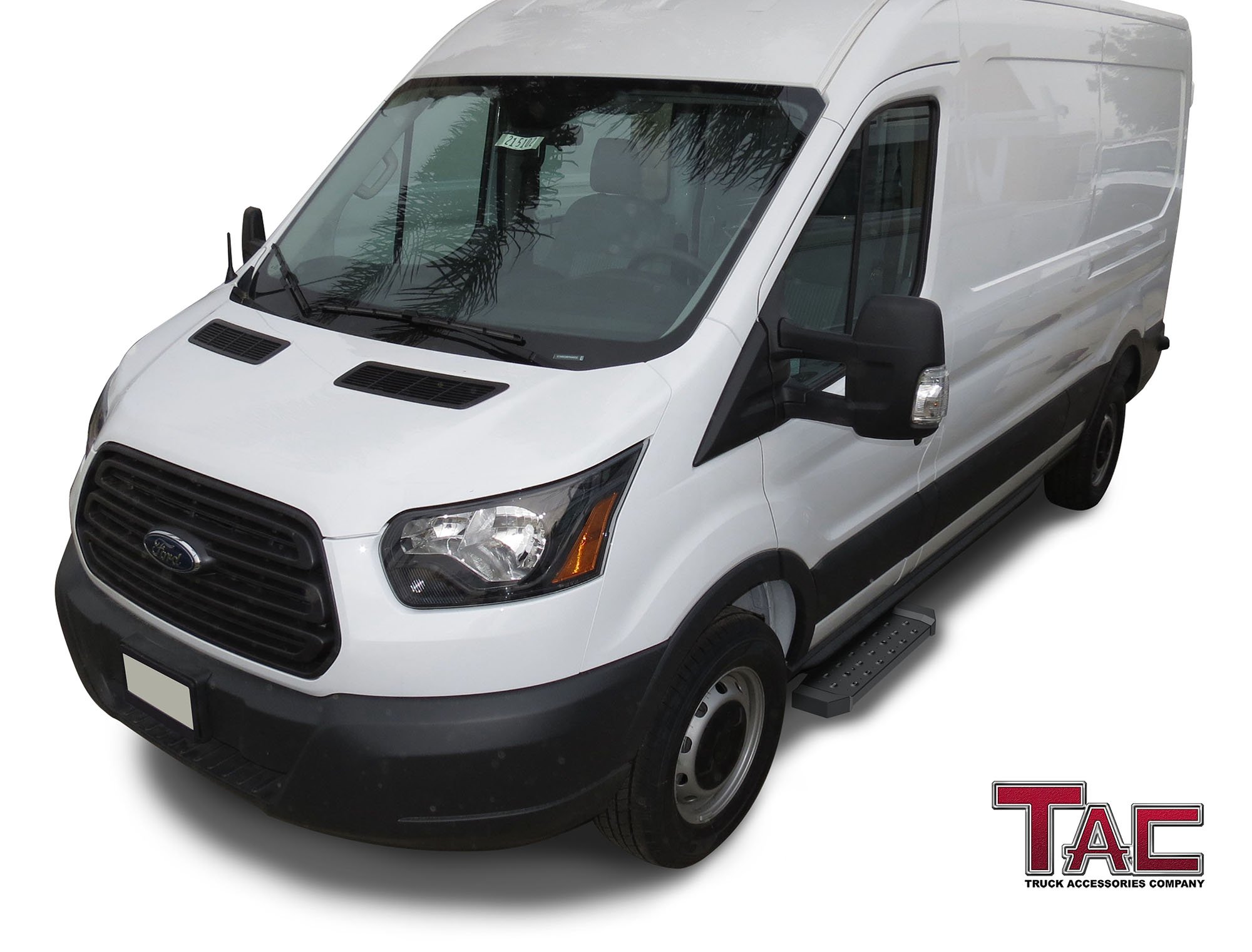 TAC 6.5” Running Boards Fit 2015-2023 Ford Transit Van (Exclude 2022-2023 E-Transit) 148" Wheel Base Full Size Utility Black Rattler Steel Side Steps Nerf Bars Step Rails Off Road Accessories 2 Pcs