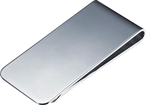 Visol Personalized Stainless Steel Money Clip with Custom Engraving (Polished Gun Metal)