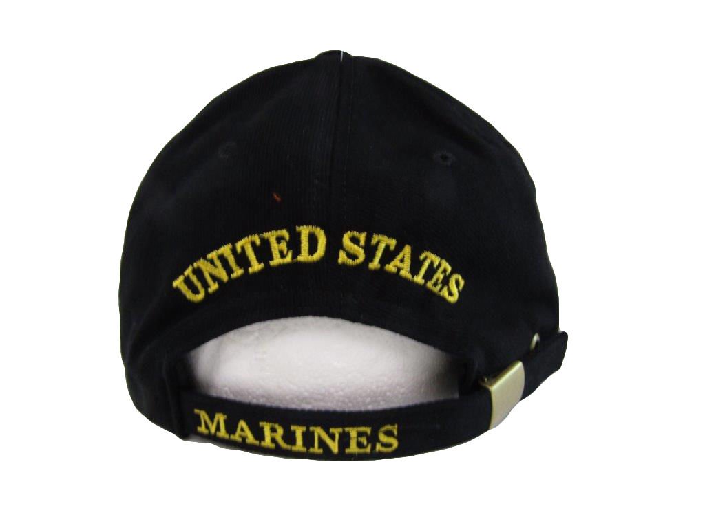 USMC EGA Semper Fi Fidelis Once A Marine Always a Marine Cap Hat Marines 4-07-B Black