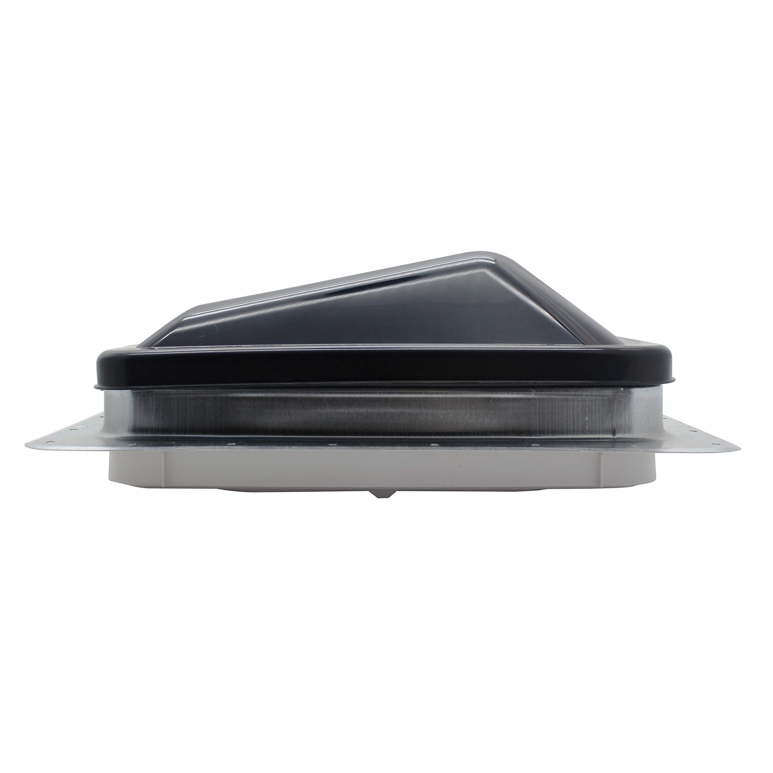 Ventline V2119-503-00 Ventadome V2119 Series Radius Corner Powered Ventilator 12V DC - Smoke Lid, Birch White Screen