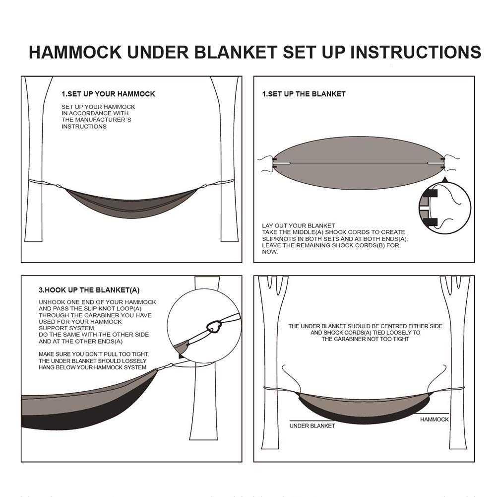 WintMing Hammock Underquilt for Travel Backpacking Hiking 3 Season Sleeping Bag for Hammock Waterproof Camping Warm Under Blanket