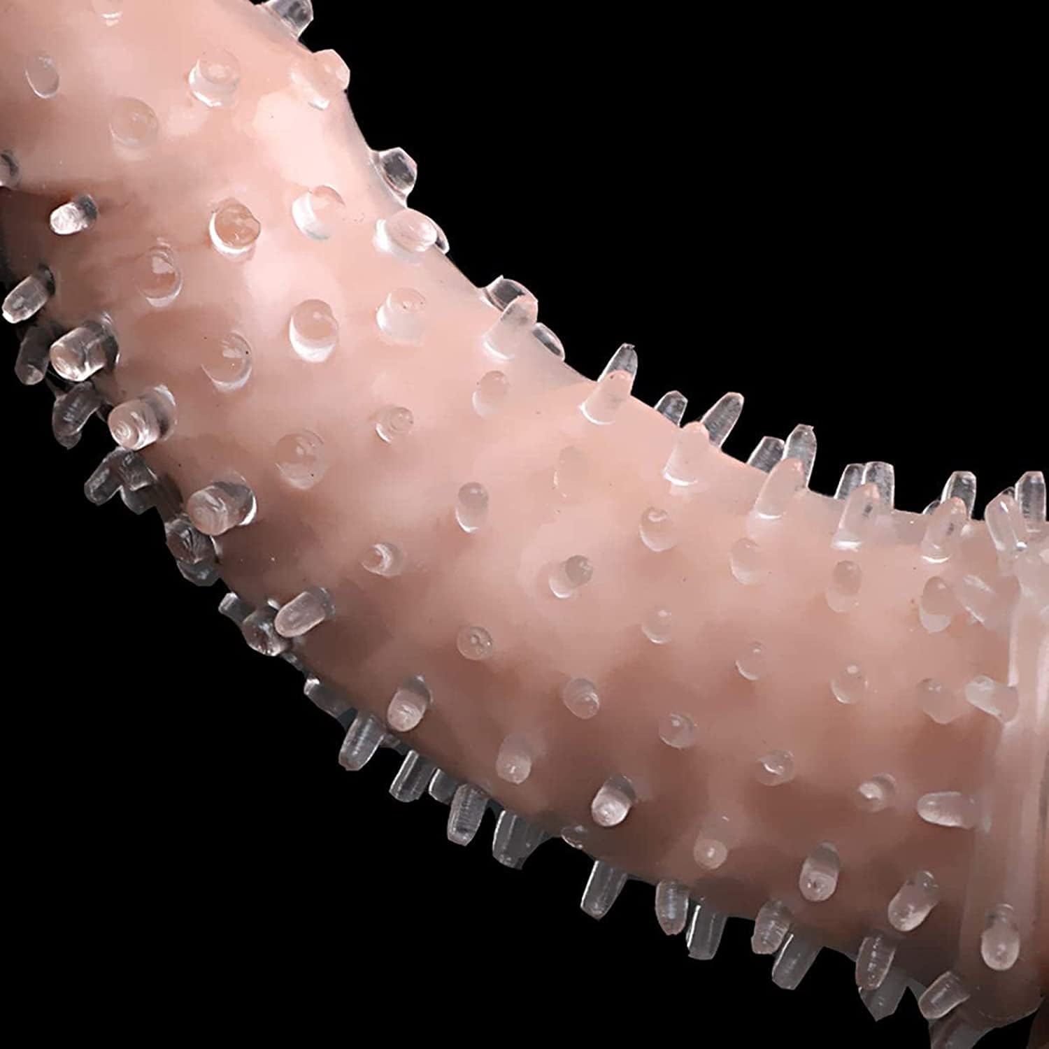 Transparent New Threaded mace Condom Male Condom Adult Lock fine Ring Extended Sleeve Crystal Sleeve 5pcs