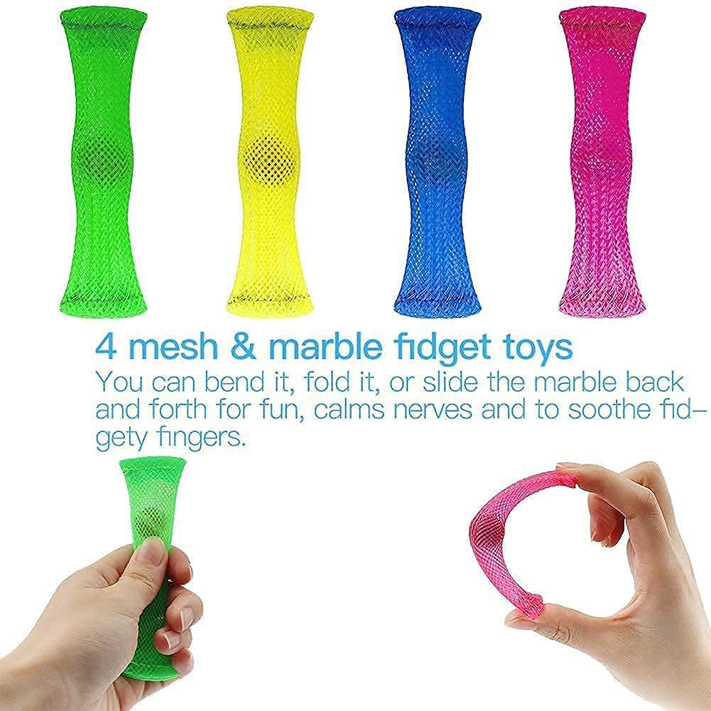 VANREYIN 25 Combinations Fidget Toy,Autism Special Needs Stress Reliever Silicone Stress Reliever Toy,Squeeze Toy (Purple Blue)…… (Green)