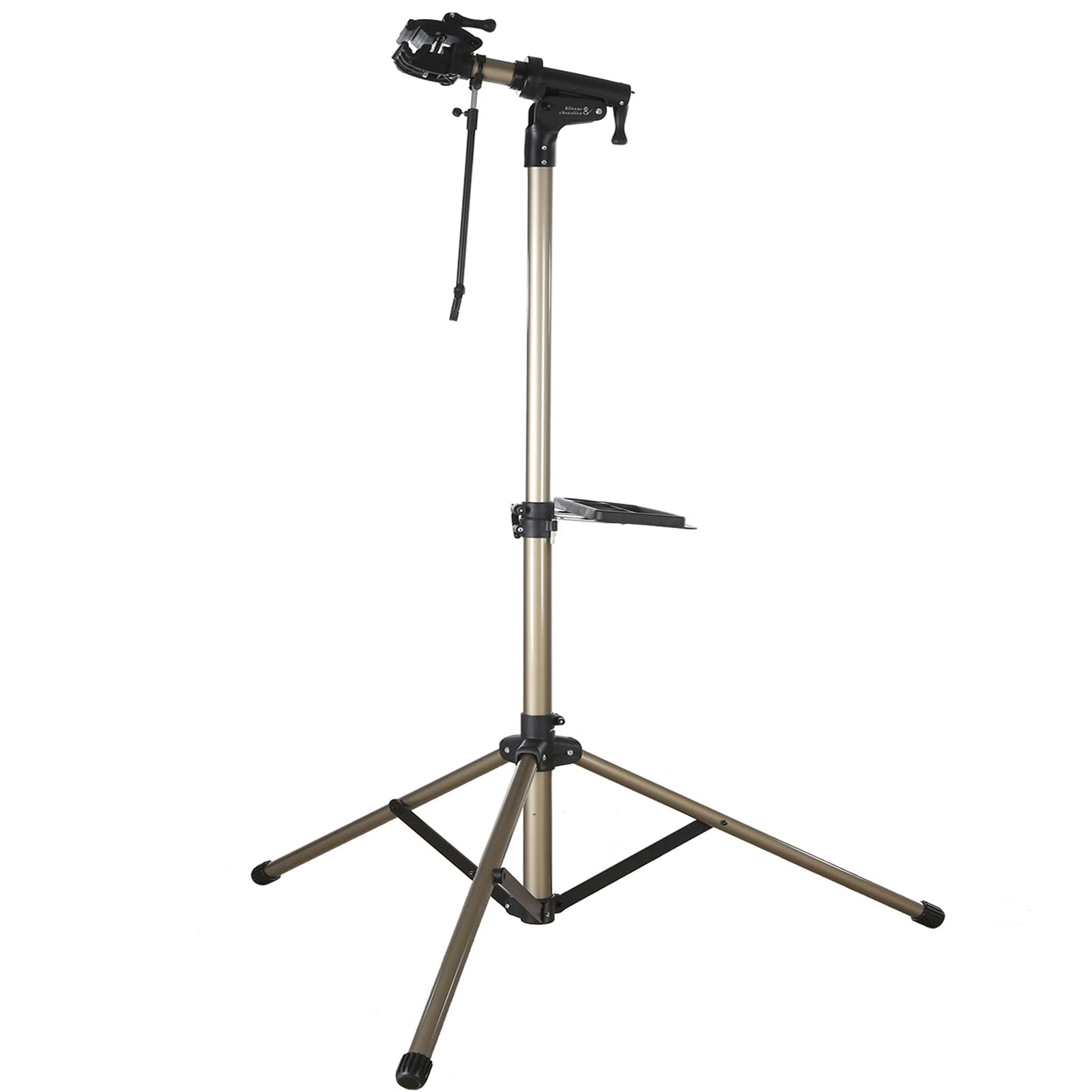 SLIVERY&CHAVALIER Bike Repair Stand Home Bicycle Workstand Foldable Height Adjustable Aluminum Alloy Bike Workstand with Quick Release for Road & Mountain Bikes, Max Load 66LBS