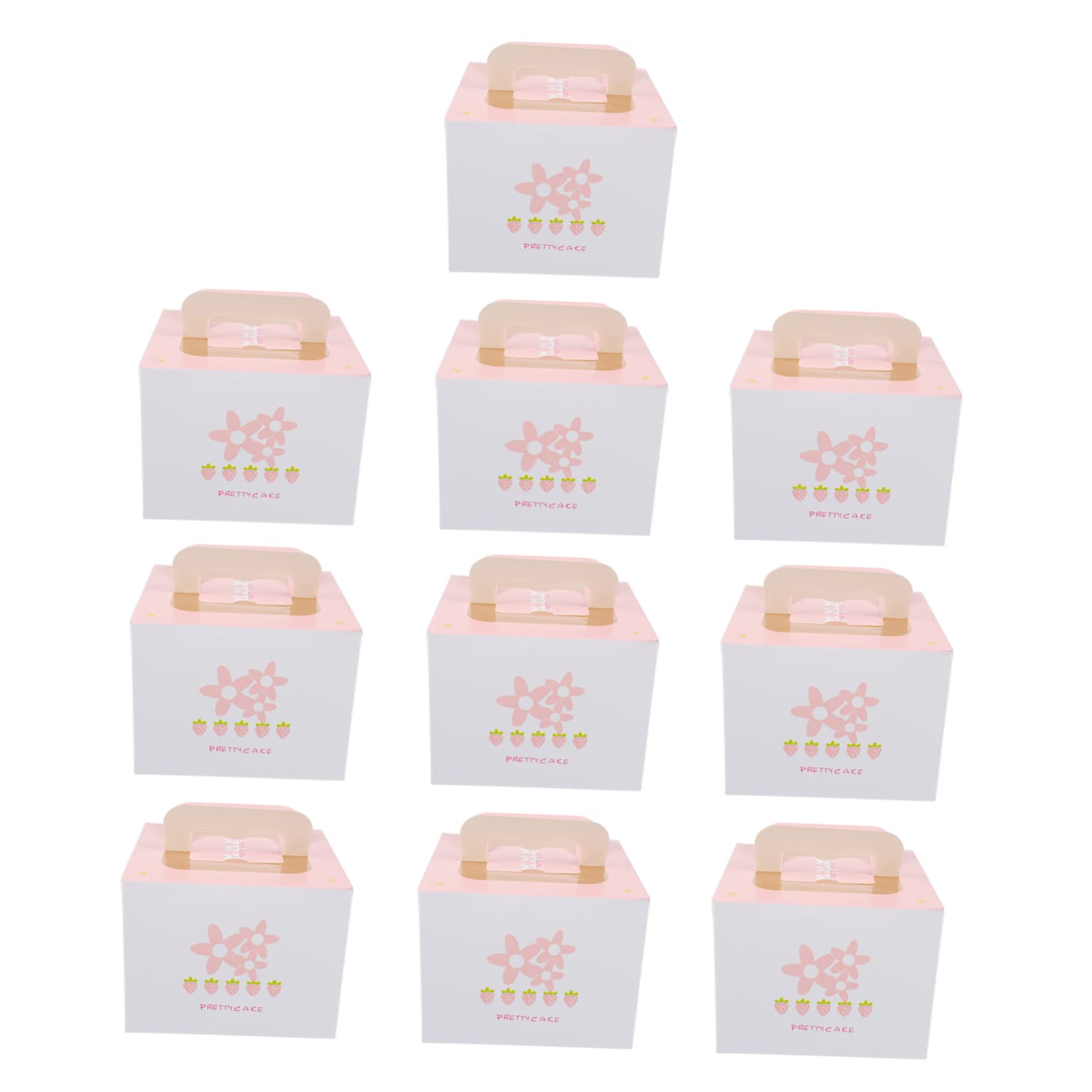 SOLUSTRE 10pcs Box portable cake box cupcake container cake slice cupcake carrier muffin single container clear cake containers bakery containers plastic containers Donut baby Paper pastry