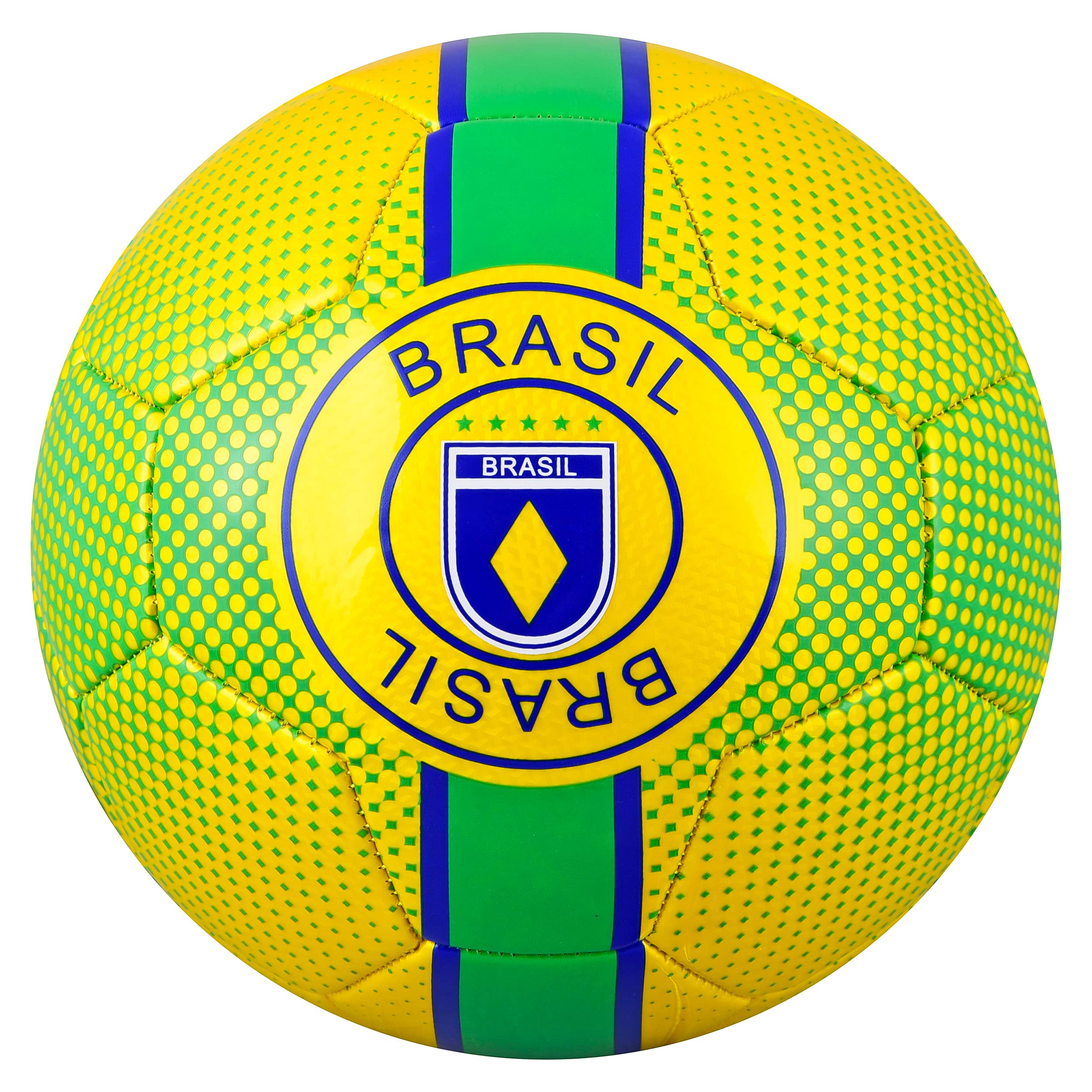Vizari Brasil Soccer Ball Size 4,Yellow
