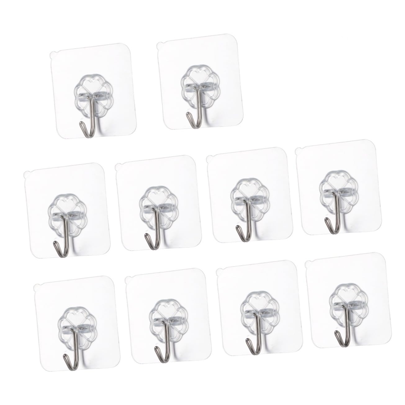 Zerodeko 10pcs Stick on Wall Hooks Self Adhesive Hooks Door Robe Hanger Towel Wall Mount Hook Adhesive Wall Hangers Sticky Hangers Wall Hangers Space Saving Entryway Wall Hooks Sucker