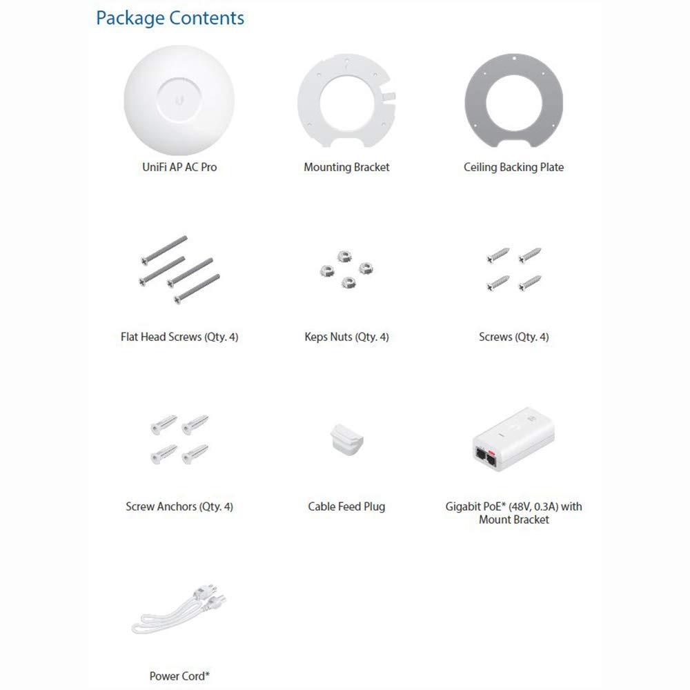 Ubiquiti UAP-AC-PRO 2-PACK Unifi AP AC PRO 11ac Dual-Radio Pro Access Point
