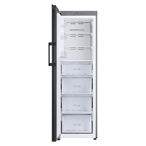 SAMSUNG 11.4 Cu Ft BESPOKE Flex Column Compact Refrigerator w/ Freezer, Flexible Slim Design for Small Spaces, Even Cooling, Reversible Door, Energy Star Certified, RZ11T747441/AA, Navy Glass