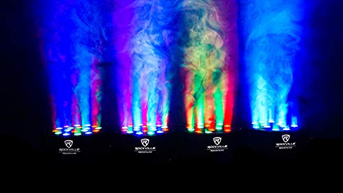 Rockville RockPAR50 LED RGB Compact Par Can DJ/Club DMX Wash Light+Dual Bracket, Black