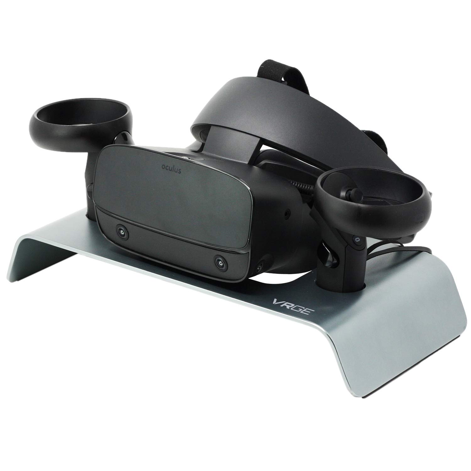 VRGE VR Stand - Aluminum Display and Organizer Stand For Oculus Rift, Oculus Rift-S and Oculus Quest Headsets and Controllers