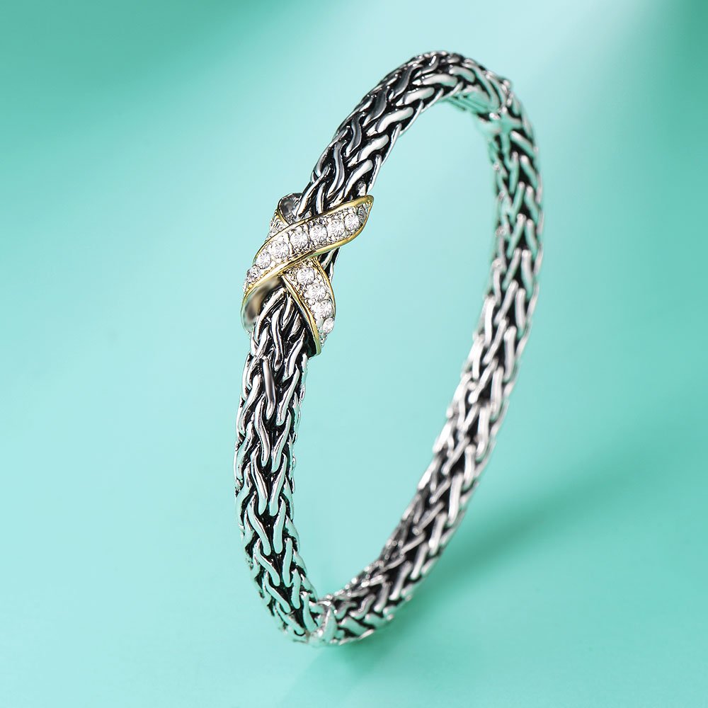 UNY JEWEL Fashion Brand Hardy jewelry Foxtail Chain Wire Cross Vintage Bangle Elegant Beautiful