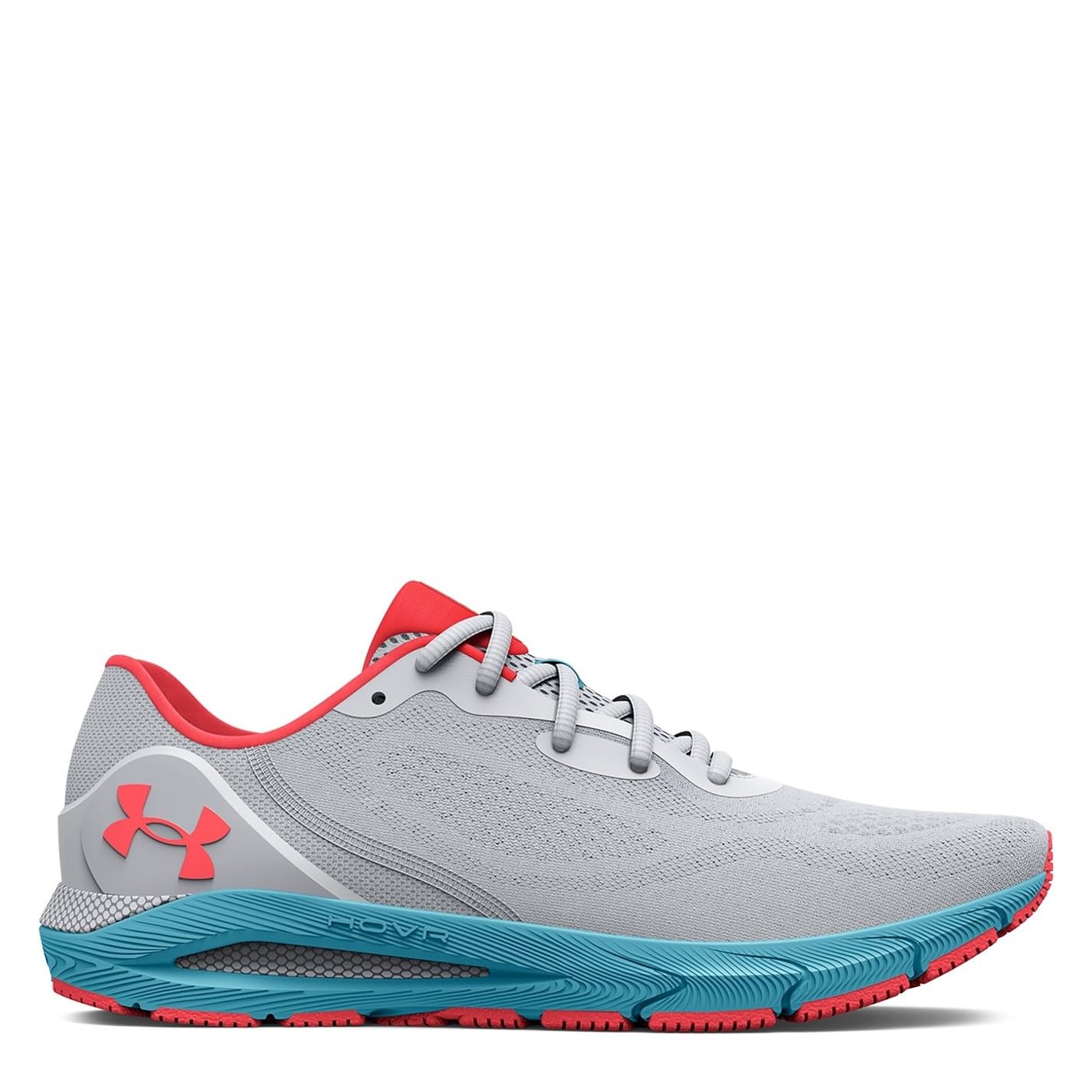 Under Armour Women's HOVR Sonic 5, Halo Gray/Electric Tangerine, 6 Medium US