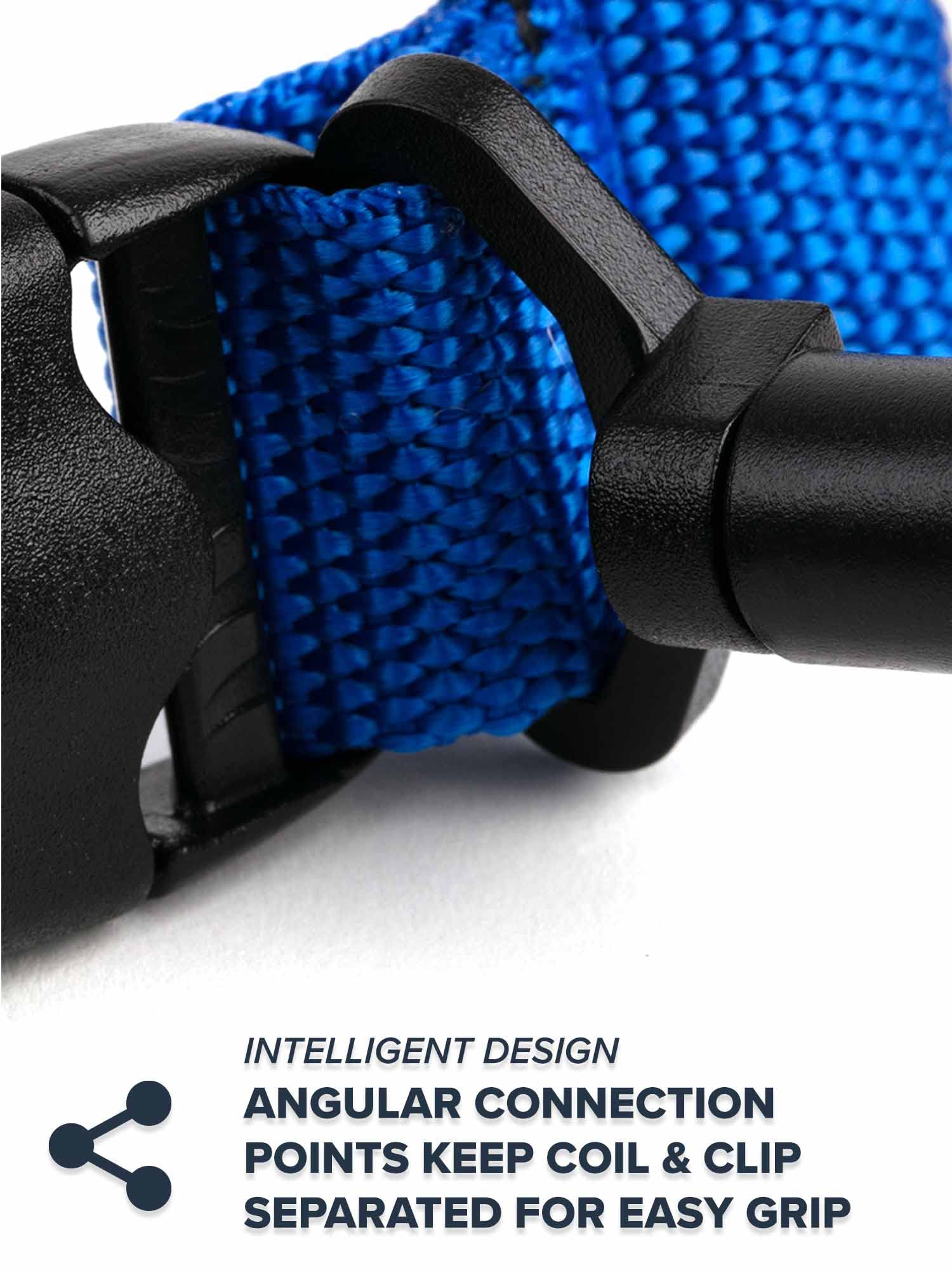 Rogue Endeavor Large, Heavy Duty Stainless Steel Game Clip Fish Stringer System + Stainless Core Coiled Lanyard. Designed for Kayak Fishing & Spearfishing. All Fish Species (Heavy Duty - Blue)