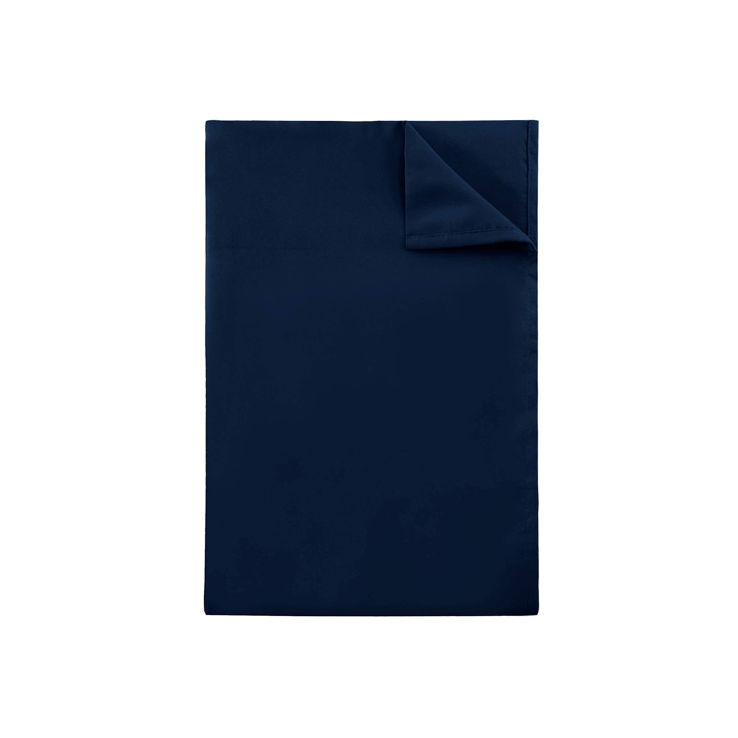 Sfoothome Bed Flat Sheets - Ultra Soft and Wrinkle, Fade, Stain Resistant Top Sheet 2 Pieces, Twin Size, Navy Blue