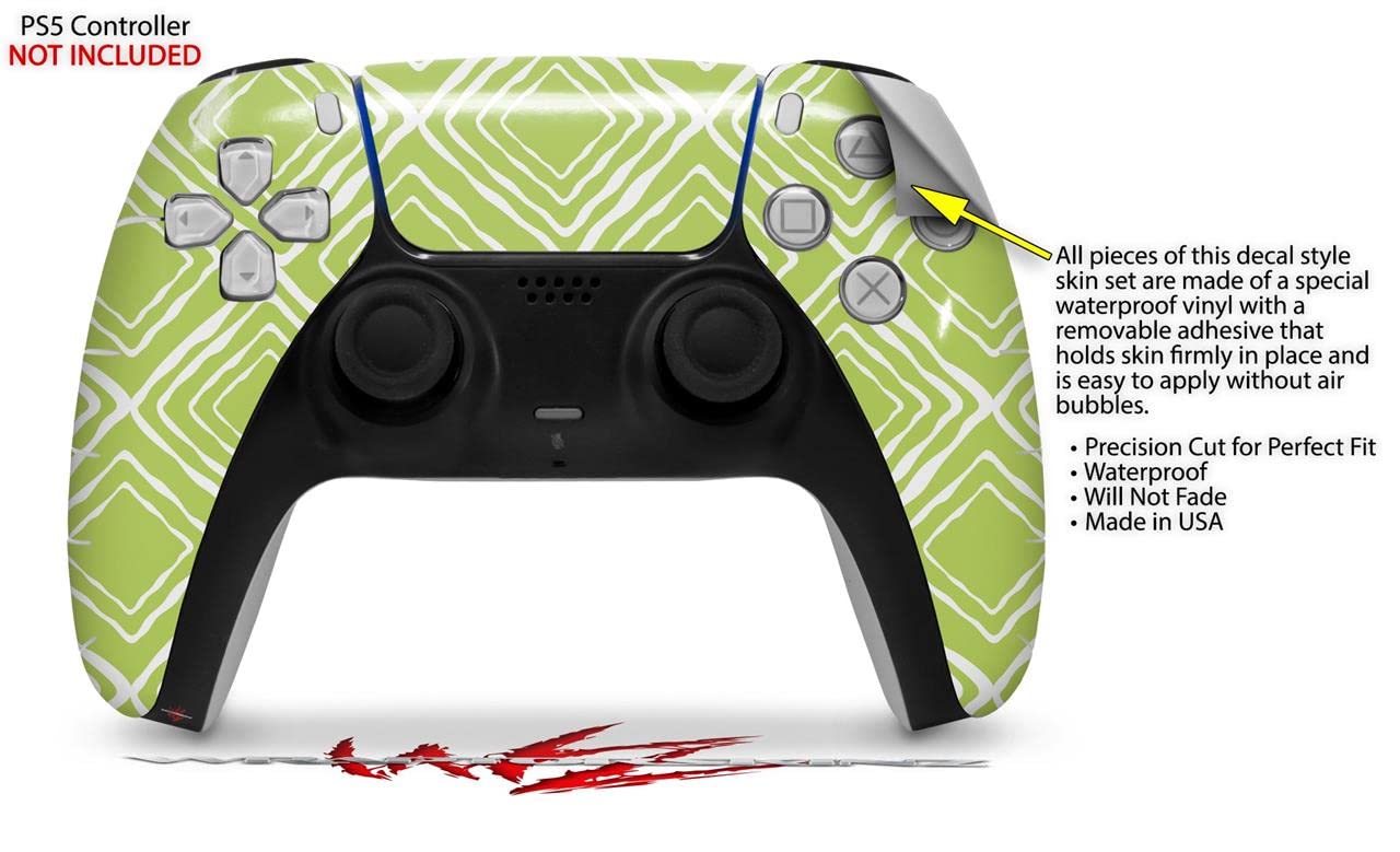 WraptorSkinz Skin Wrap compatible with Sony PS5 DualSense Controller Wavey Sage Green (CONTROLLER NOT INCLUDED)
