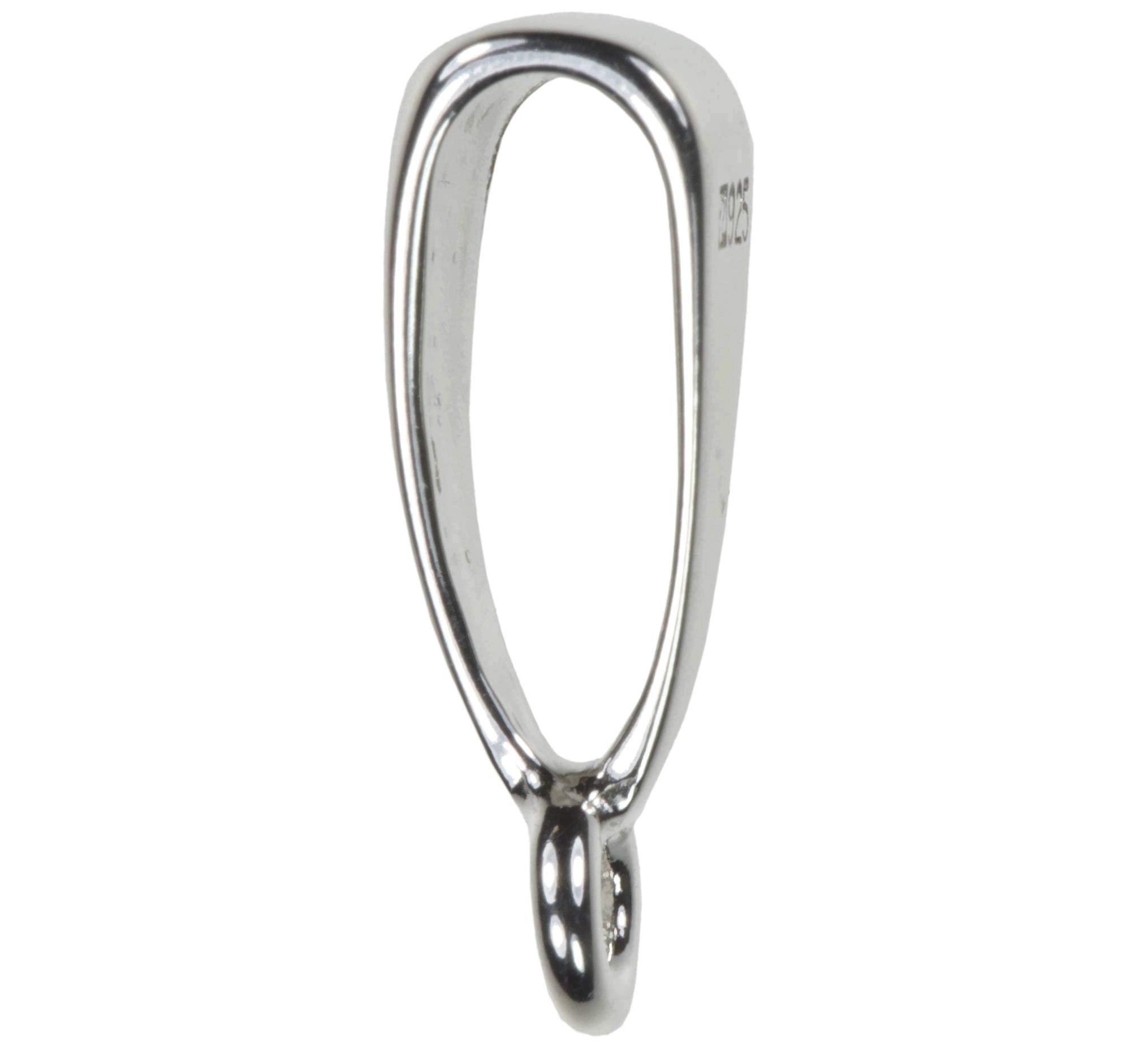 uGems Sterling Silver Pendant Bail with Ring 10mm