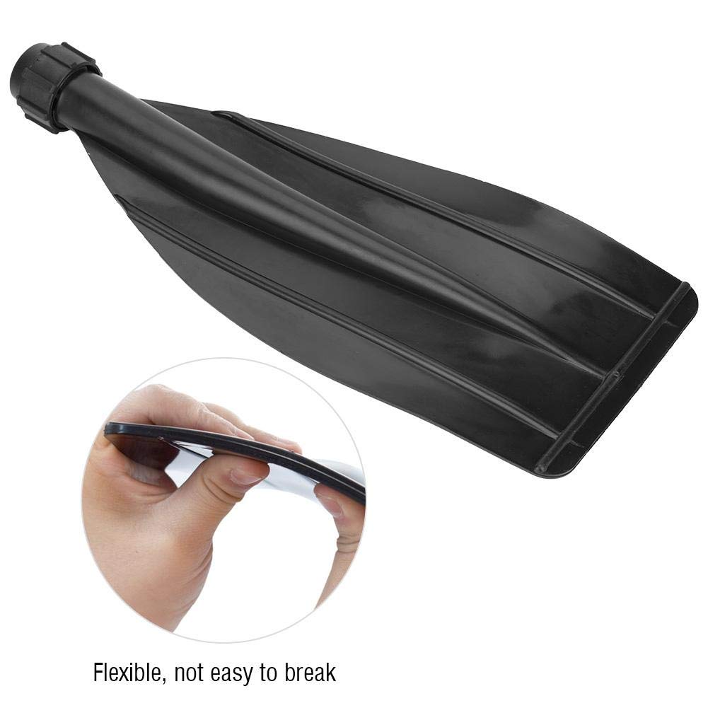 Vbestlife 1 Pair Lightweight Kayak Canoe Boat Paddle Blade Leaf Oar Replacement Accessories with Screw Black