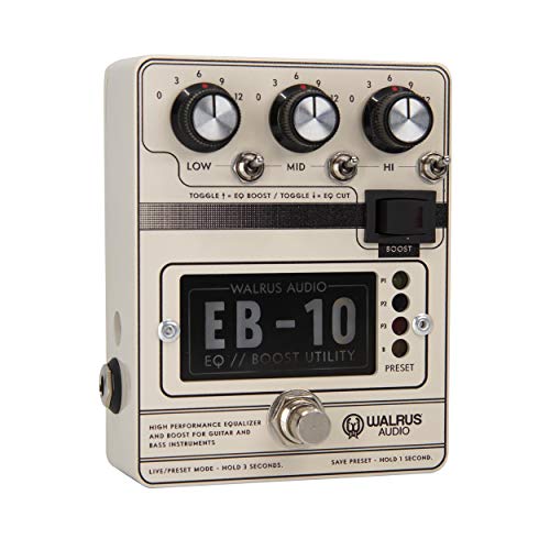 Walrus Audio EB-10 Preamp/EQ/Boost, Cream, (900-1049C)