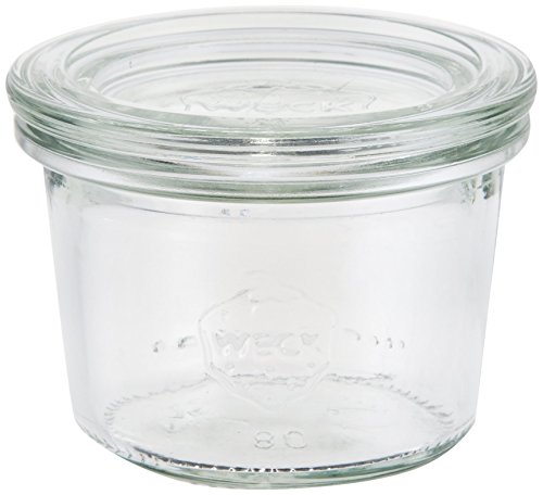 ラセラヌー(Rasalhanut) WE-080 Weck Mold Shape Glass Canister, 2.7 fl oz (80 ml)