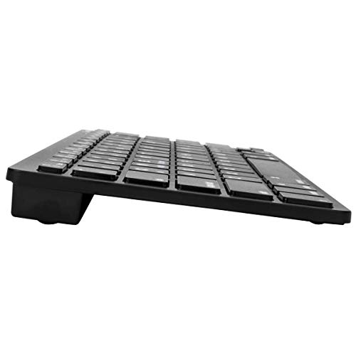 Targus Multi-Platform Bluetooth Keyboard Slim Compact Design with Scissor Switch Keys, Battery Life Indicator Compatible with Windows, Mac, iOS and Android, Black (AKB55TT)