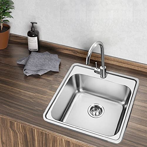 WellsSinkware 22 Guage Stainless Steel Rectangular Single Bowl Topmount Kitchen Bar Sink Package CMT1515-6-1-Stainless Steel Kitchen Sink With AccessoriesGreat RV,Home office