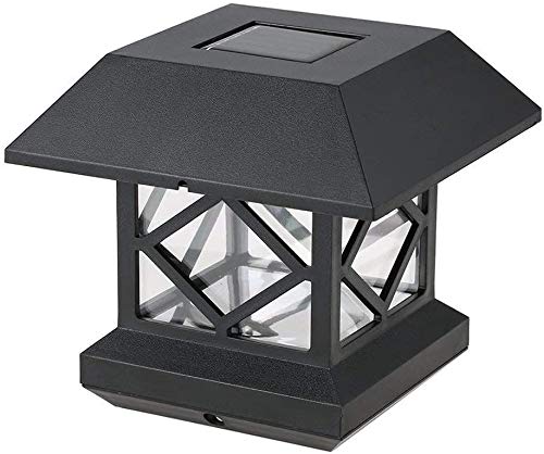 Zhangl Outdoor Post Lights Decorative Columns Solar Column Headlight Wall Lamp Outdoor Fence Fence Light Rainproof Home Fence Garden Light Post Lantern Modern Outdoor Lighting