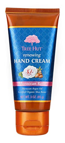 Tree Hut Renewing Hand Cream Moroccan Rose, 3oz, Ultra Hydrating Hand Cream for Nourishing Essential Body Care