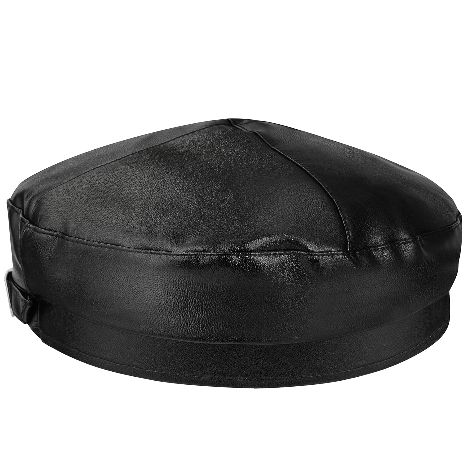 WETOO Women Beret Hat PU Leather Beret French Black Beret Artist Beret Cap