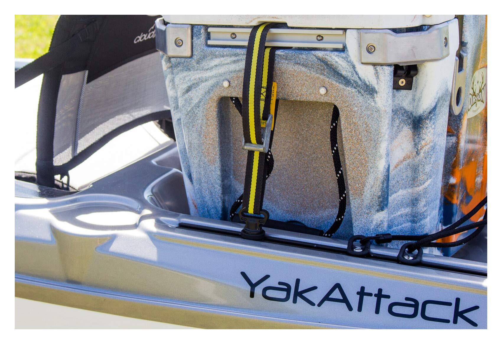YakAttack Track Mount Vertical Tie Down, Black - 2 Pack (AAP-1025) | Kayak Fishing Accessories
