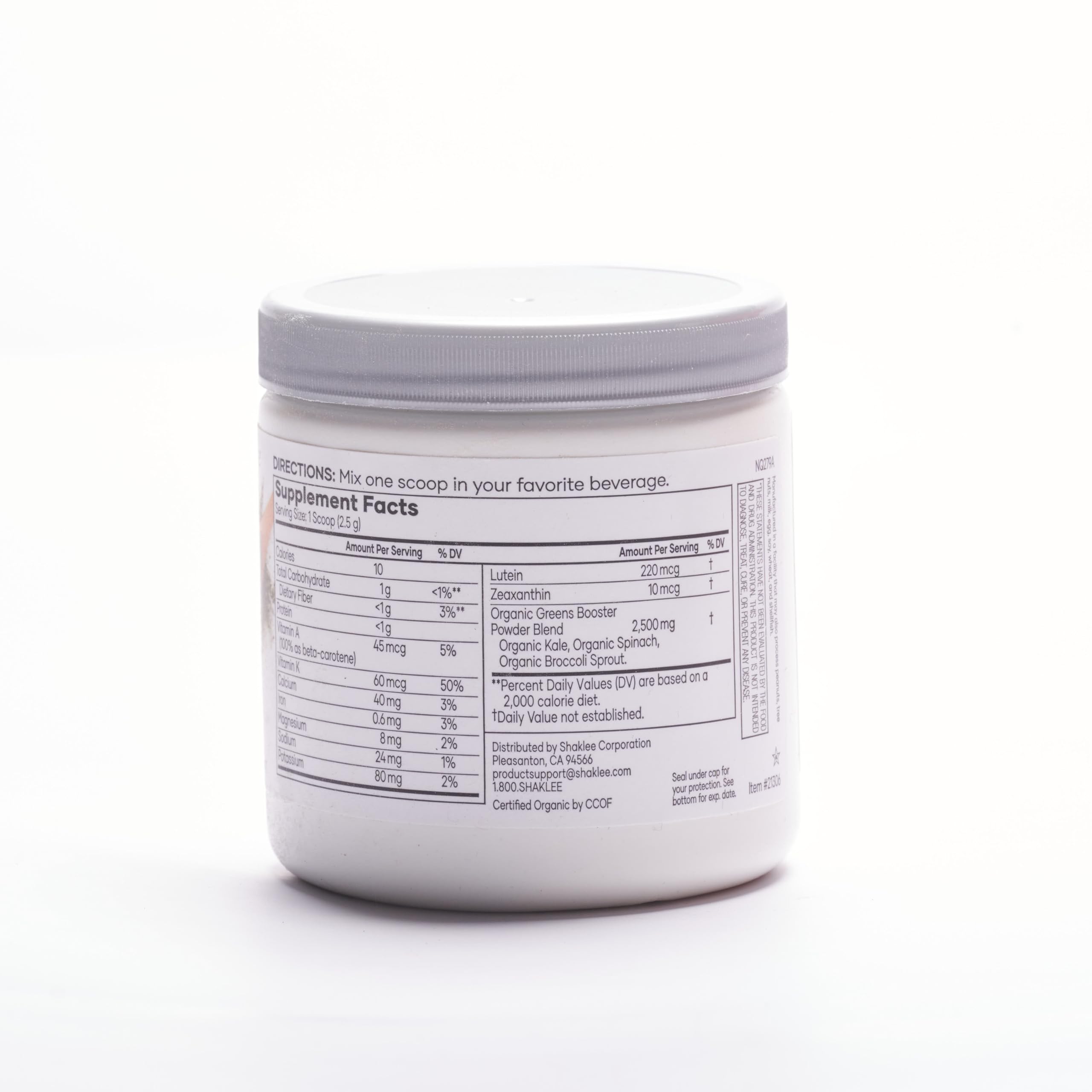 Shaklee New Organic Greens Booster 2.6oz