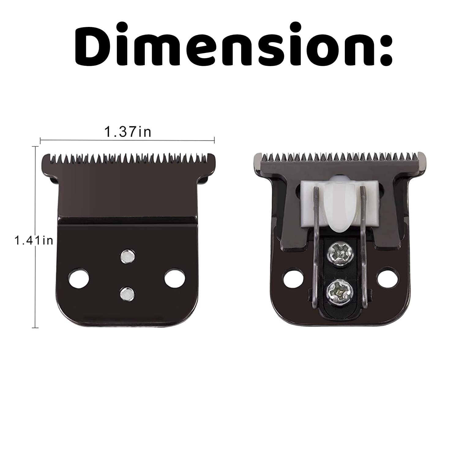 Trimmer Replacement T Blade Set Compatible With #32105 - D7#32655 D8#32400, Carbon Steel Blade Set, Compatible with Andis Slimline Pro Li D7/D8 Hair Clipper Trimmer, Black. (2Pack)